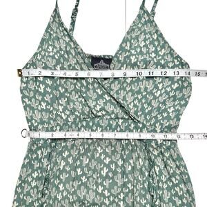 Angie | Dresses | Angie Women Green Western Cactus Print Ruffle ...